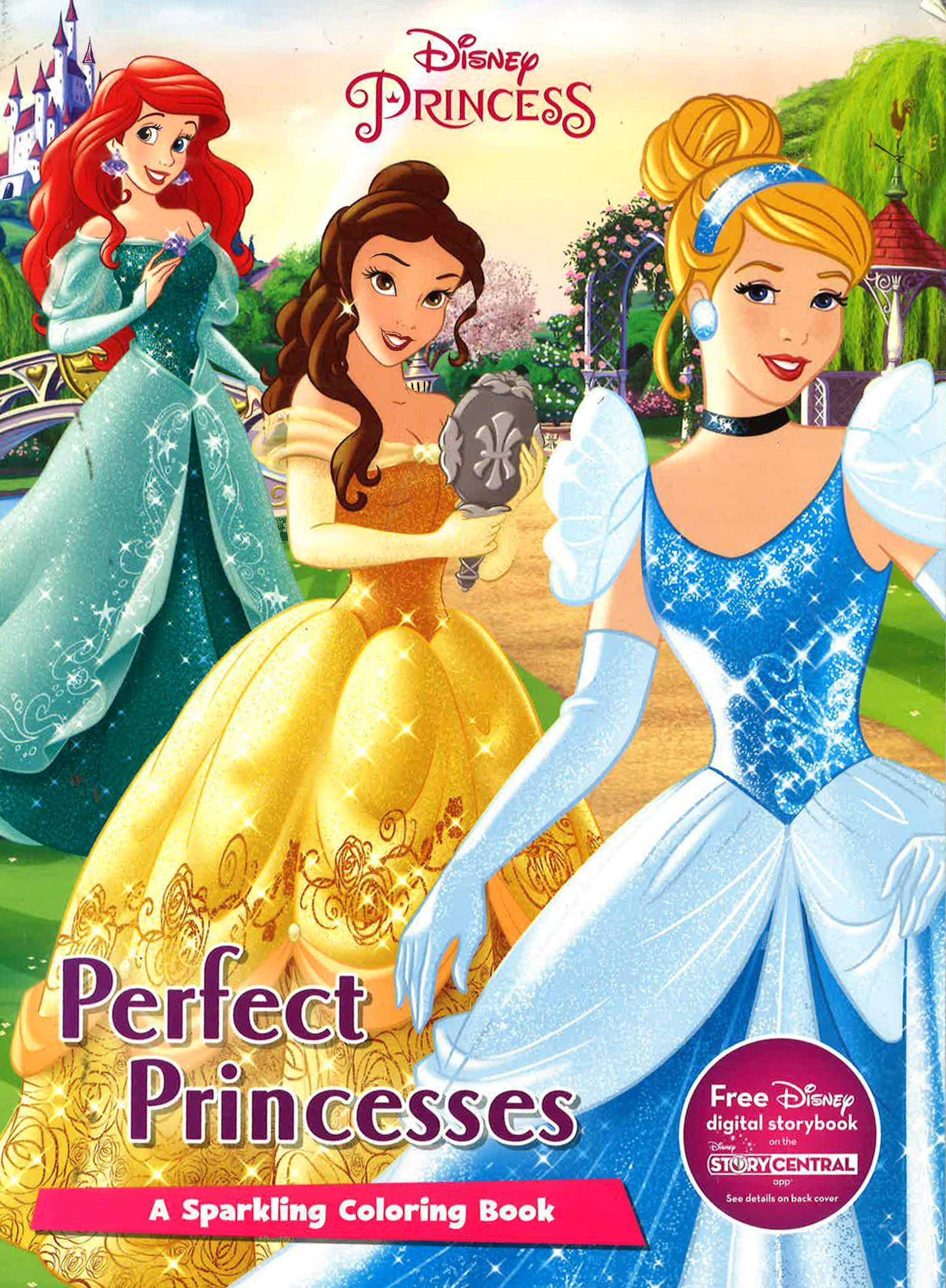 princess coloring book cover page