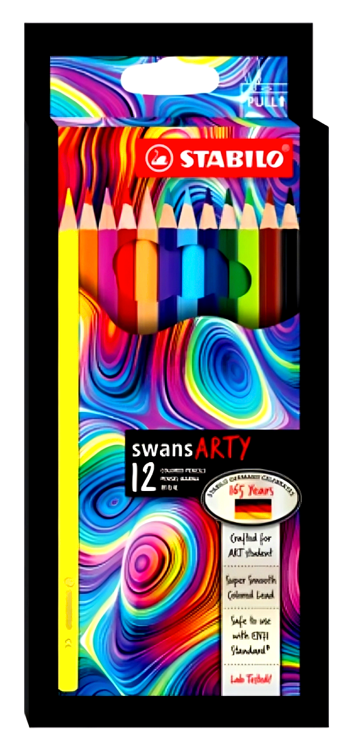 Stabilo Swans ARTY Coloured Pencil - Box of 12 – BookXcess