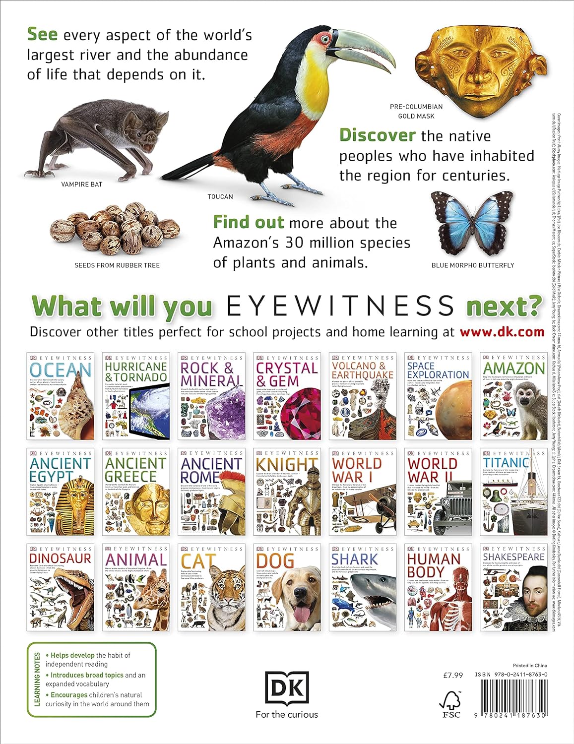 Dk Eyewitness Amazon With Wallchart Bookxcess