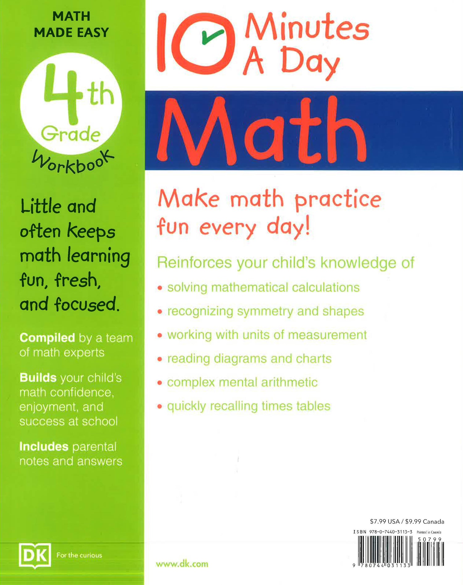 10 Minutes A Day Math, 4th Grade – BookXcess