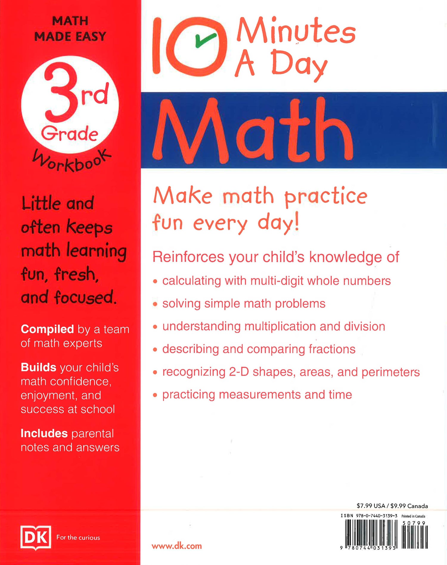 10 Minutes A Day Math, 3rd Grade – BookXcess
