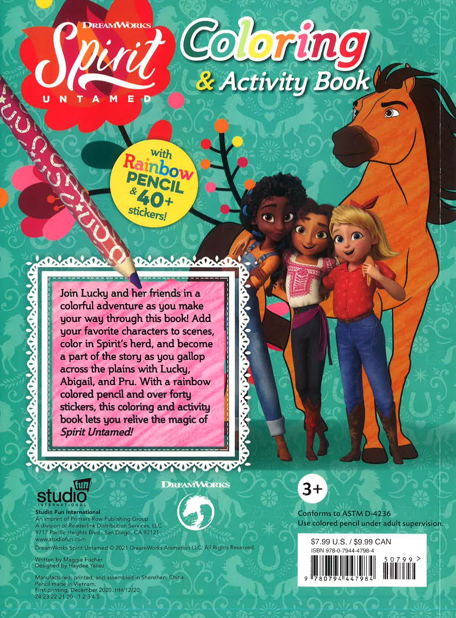 Spirit Untamed: Coloring & Activity Book With Pencil (Dreamworks ...