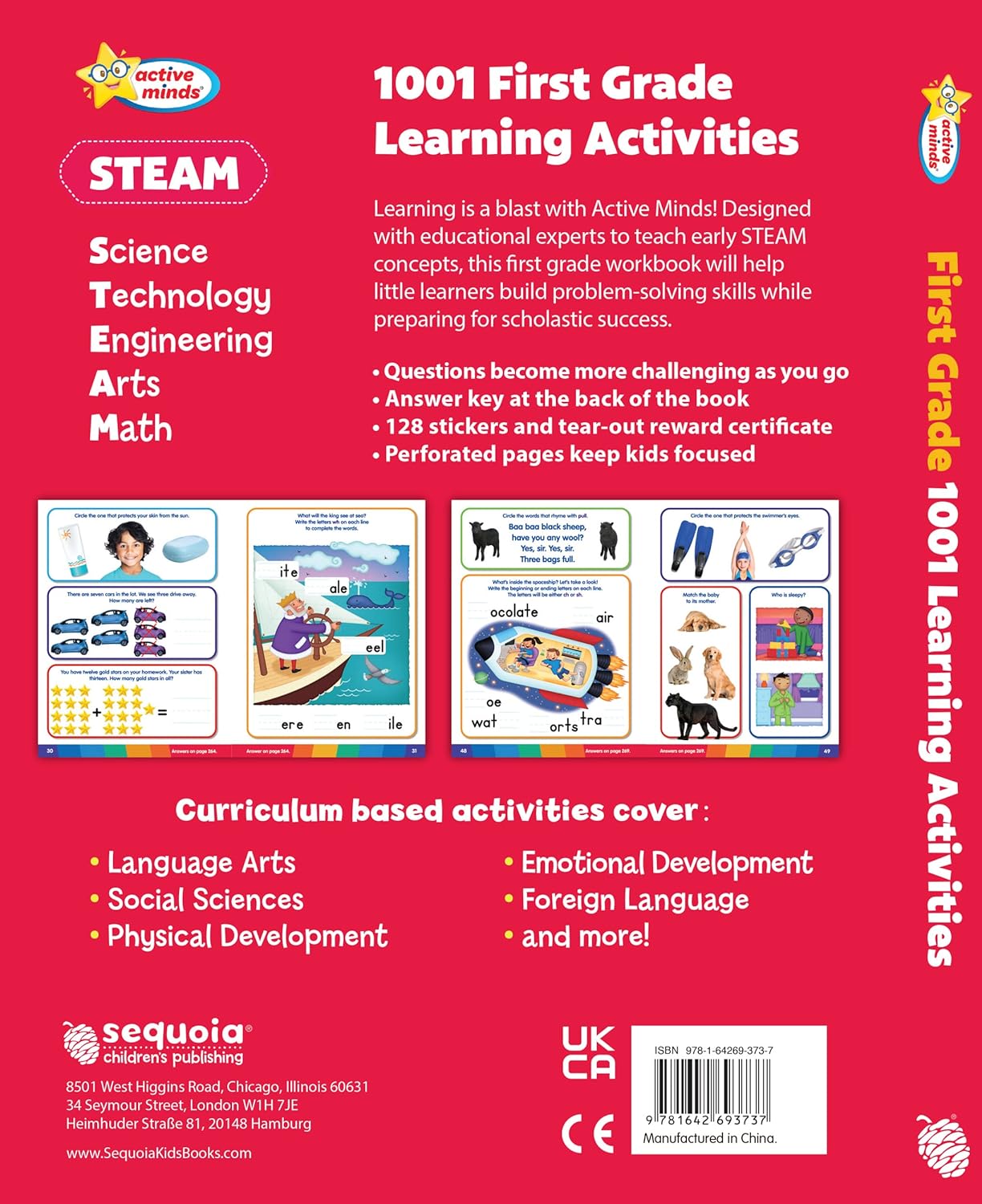 Active Minds 1001 Learning Act 1st Grade (STEAM Workbook) – BookXcess