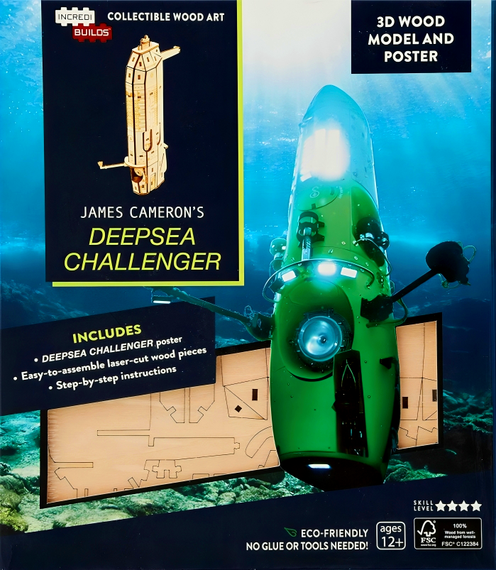 Incredibuilds: James Cameron'S Deepsea Challenger 3D Wood Model And Po ...