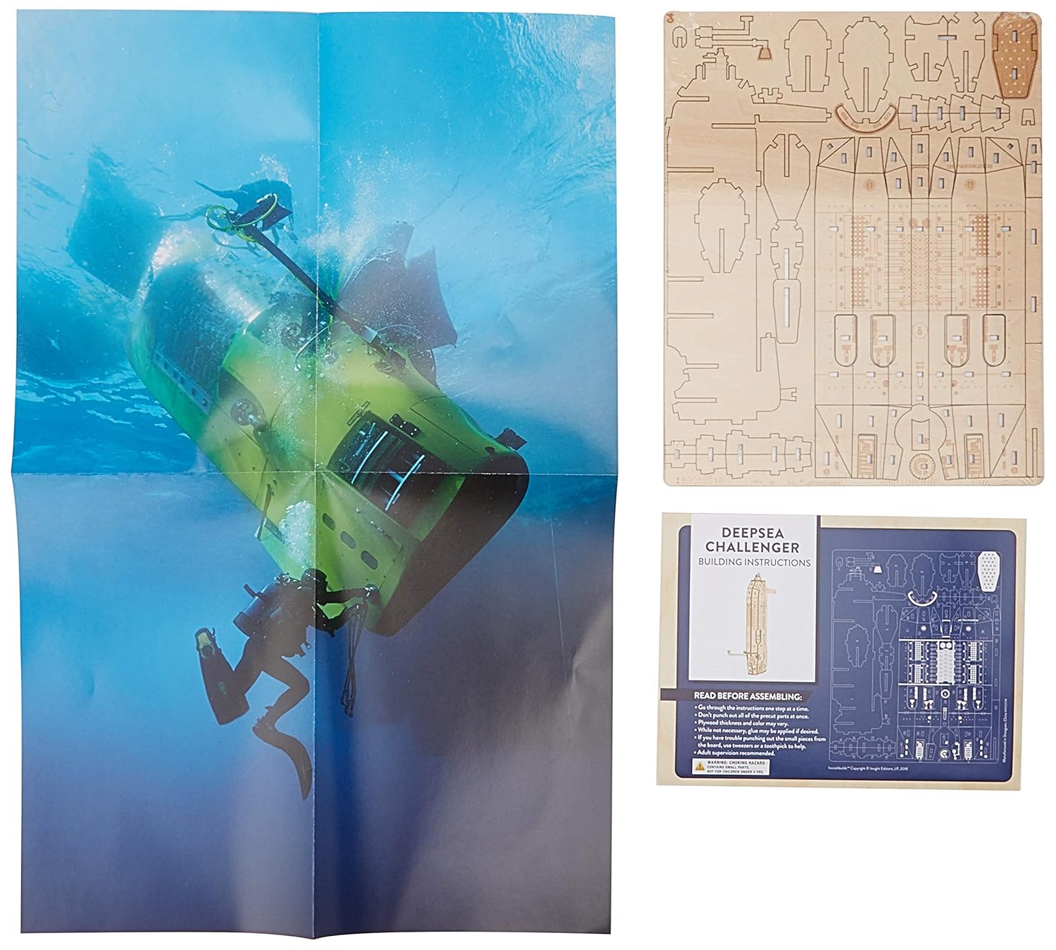 Incredibuilds: James Cameron'S Deepsea Challenger 3D Wood Model And Po ...