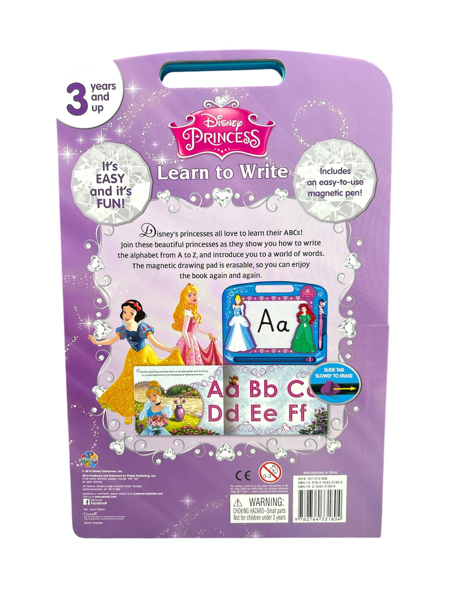 (Original price RM44.90) Disney Princess Learn To Write Storybook & Ma ...