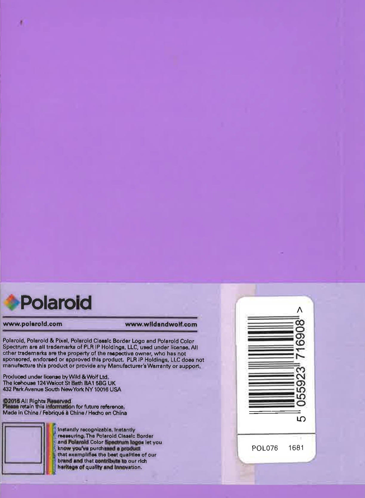 Polaroid: Soft Touch Notebook (Purple) – BookXcess
