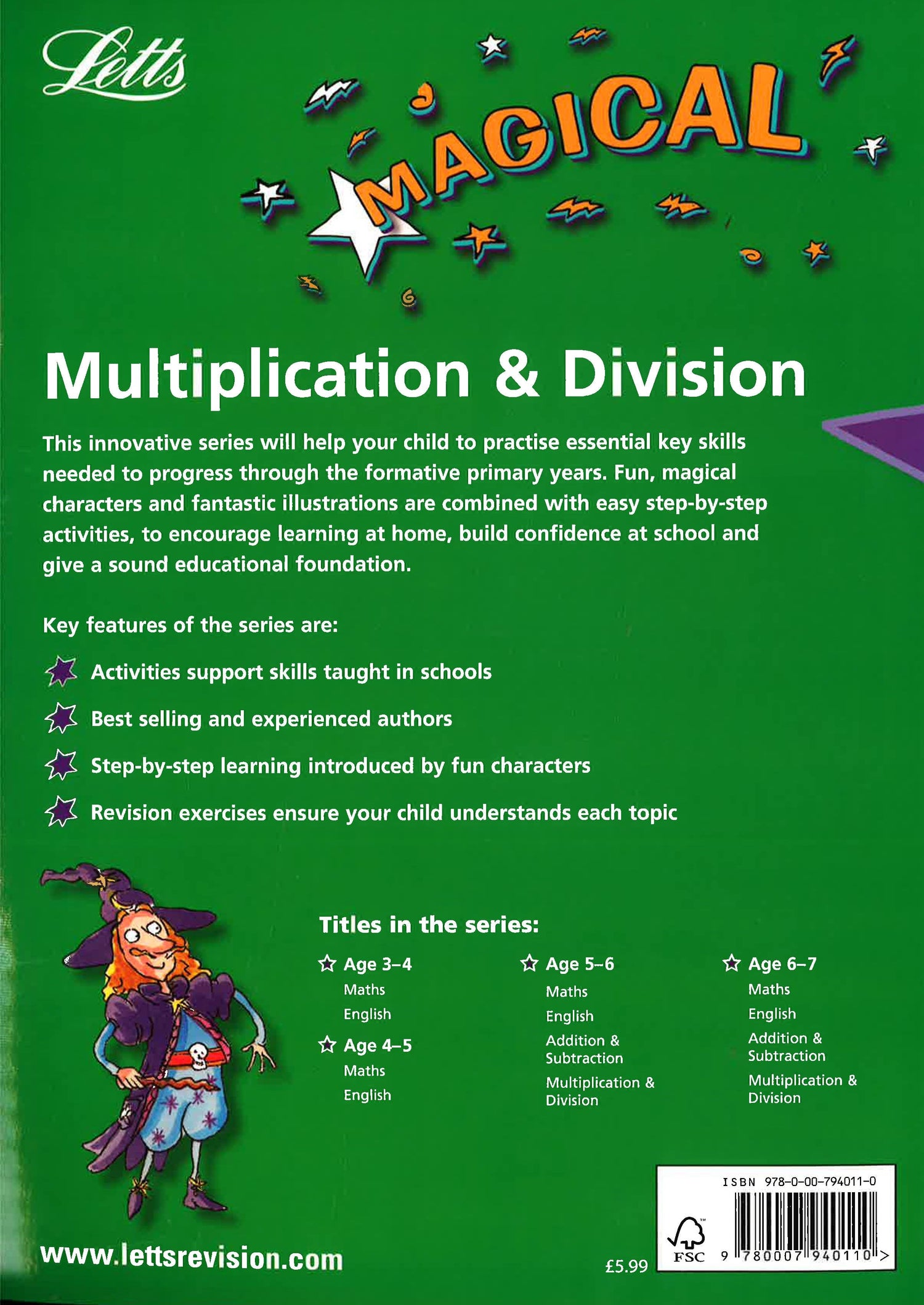 Letts Magical Multiplication And Division Age 6-7 – BookXcess