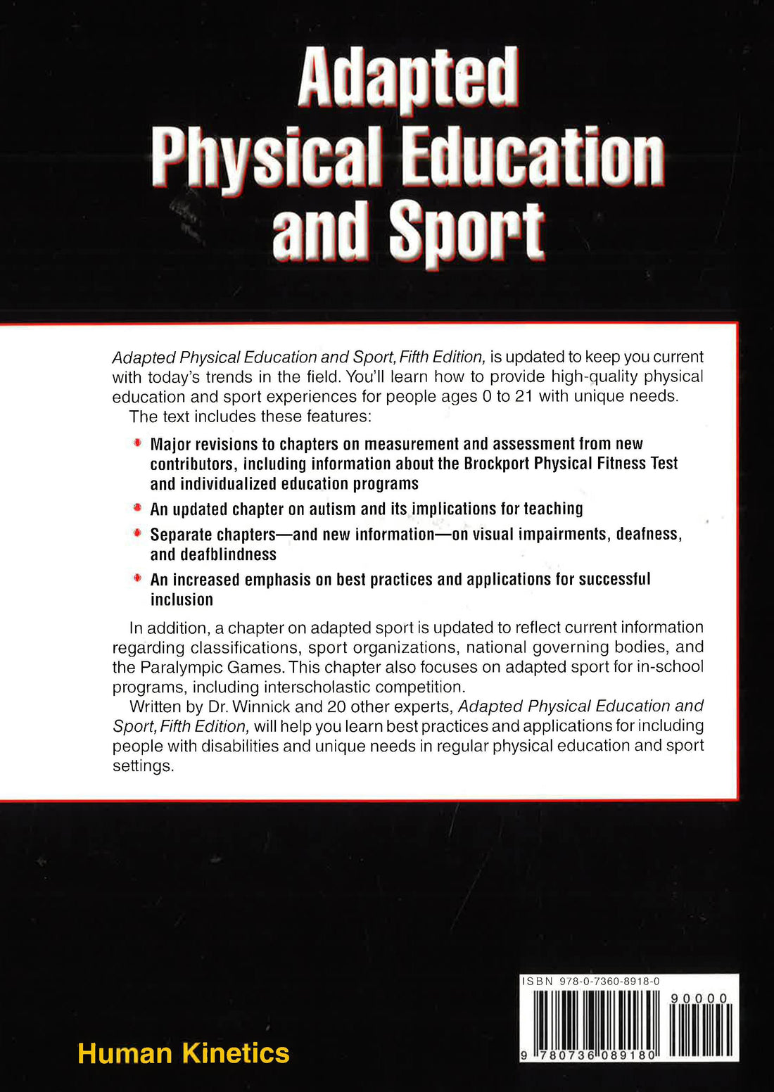Adapted Physical Education And Sport – BookXcess