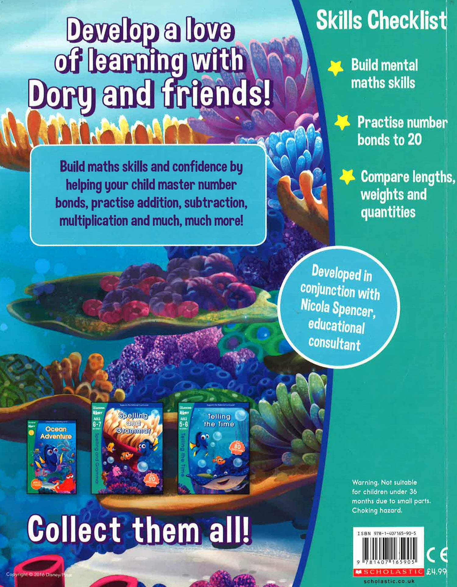 Finding Dory - Maths Practice, Ages 5-6 (Disney Learning) – BookXcess