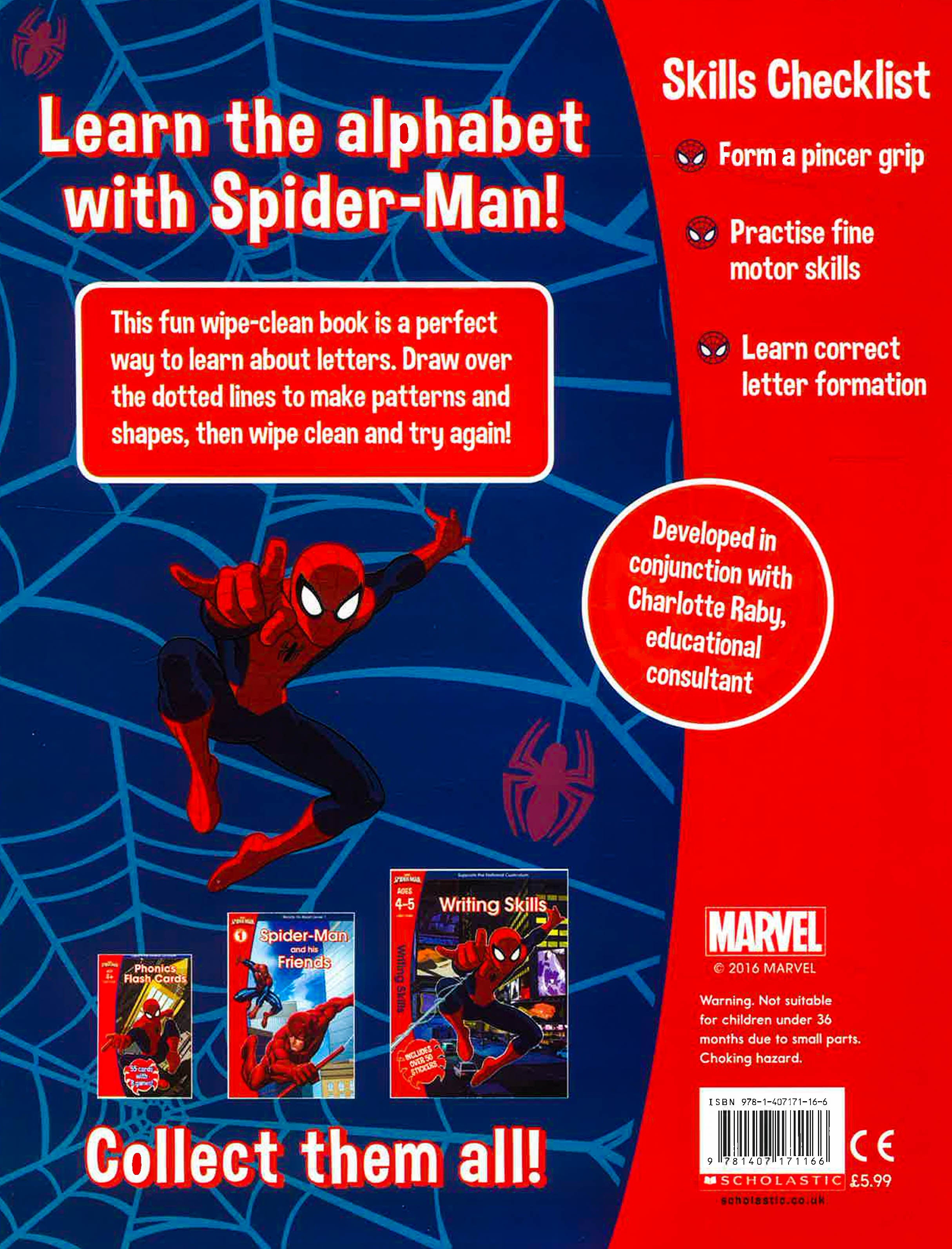 Spider-Man: Wipe-Clean Alphabet Ages 3-4 – BookXcess