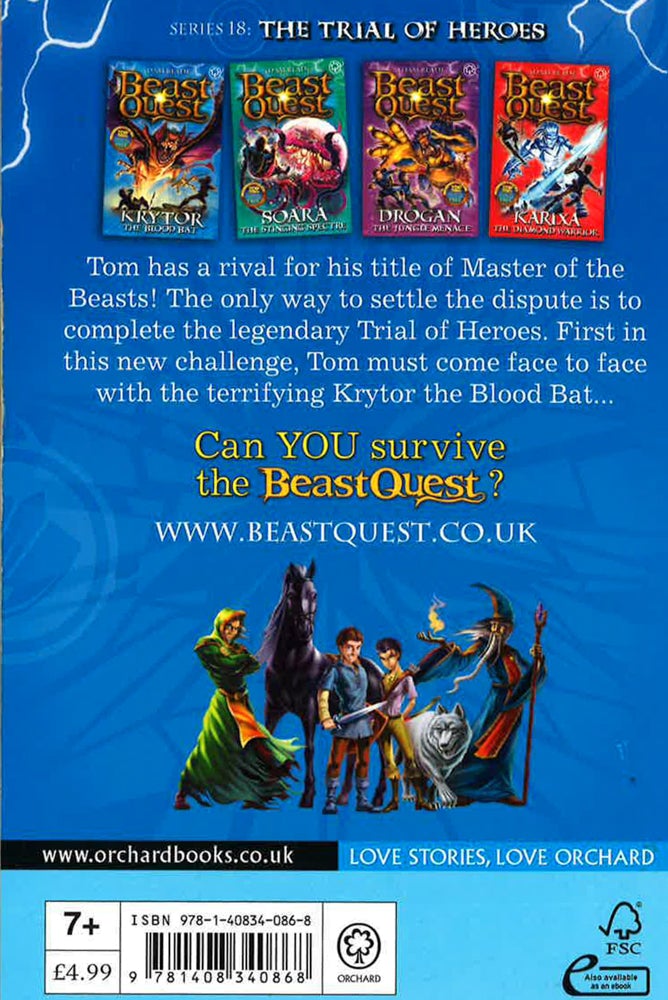 Beast Quest: Krytor The Blood Bat: Series 18 Book 1 – BookXcess