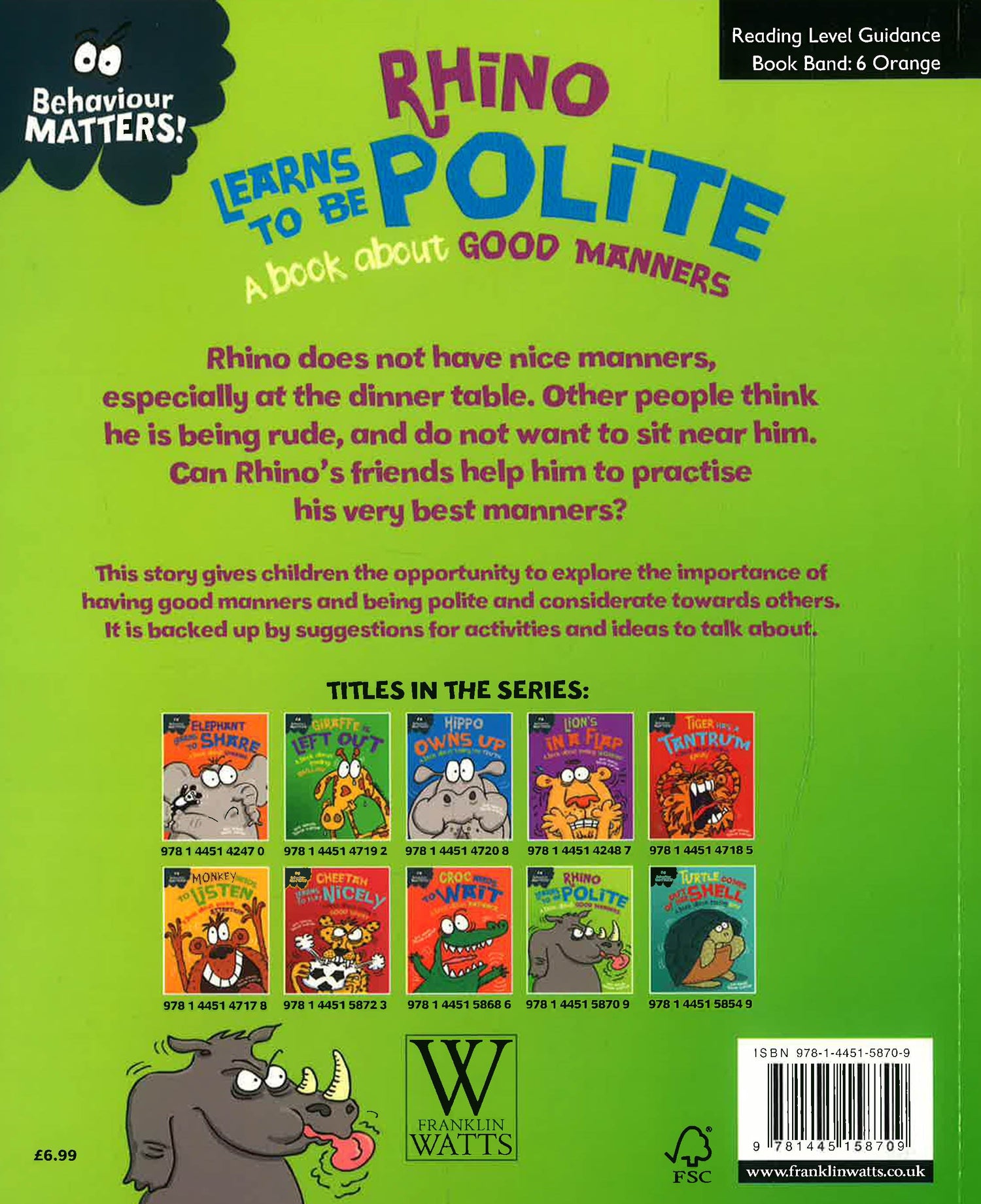 Behaviour Matters: Rhino Learns To Be Polite - A Book About Good Manne ...
