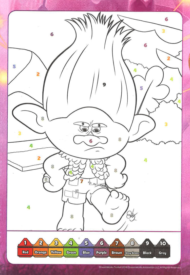 Trolls: Color By Number – BookXcess