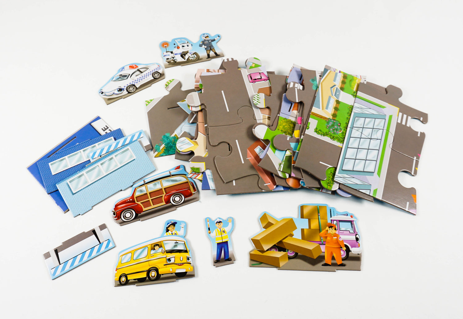 Emergency Vehicles: Police Station 3D Floor Puzzle – BookXcess