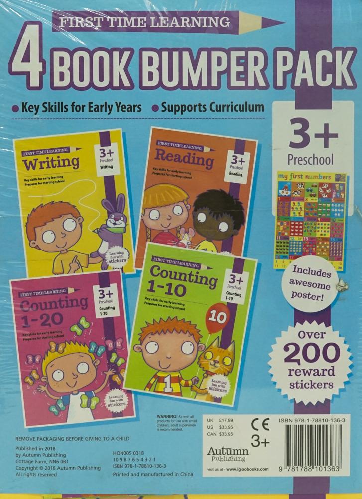 First Time Learning: 4 Book Bumper Pack (3+ Preschool) – BookXcess