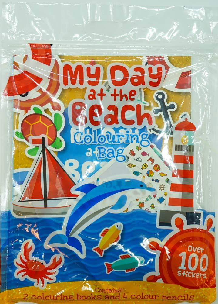 My Day At The Beach Colouring Bag – BookXcess