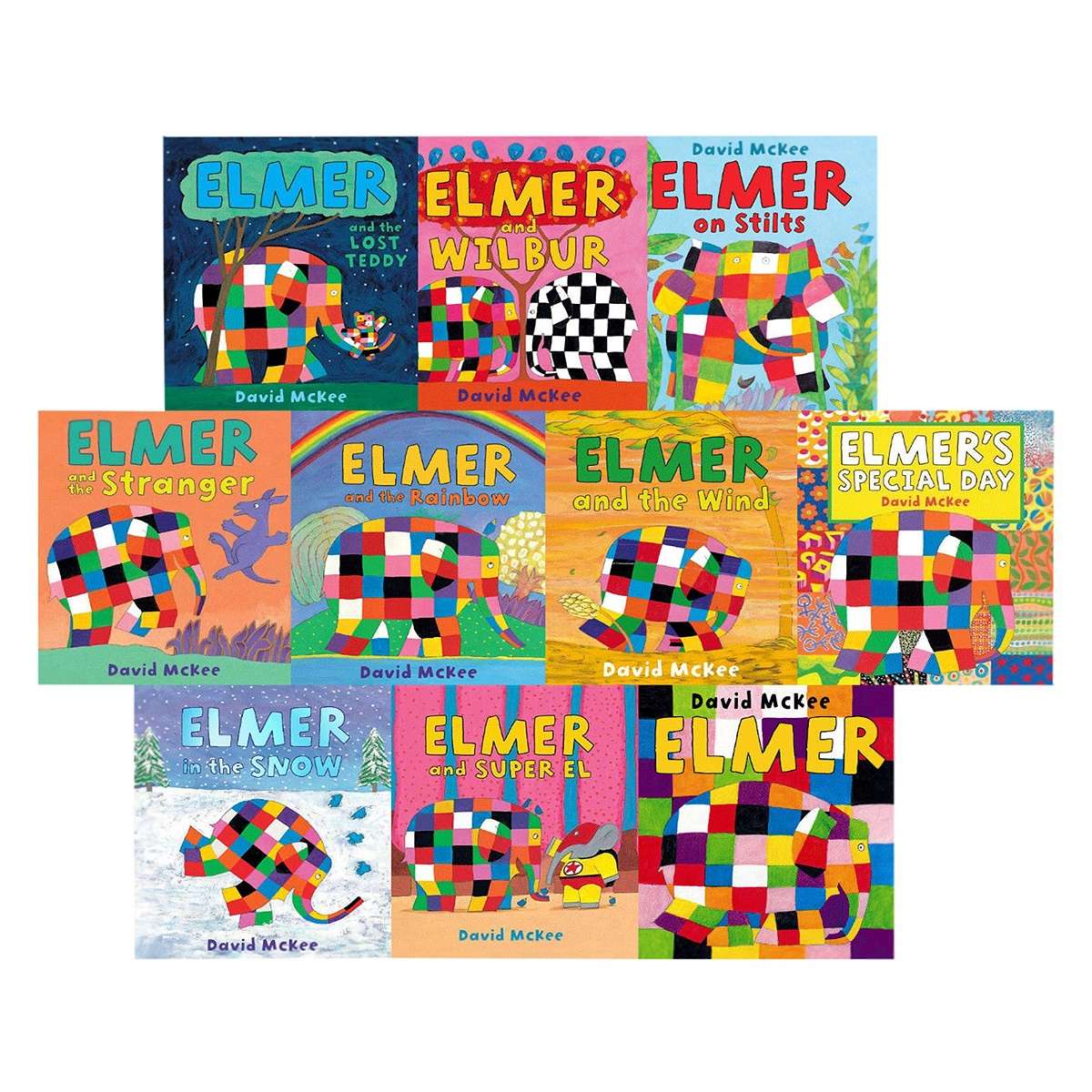 Elmer 10 Book Pack: Elmer, Elmer & The Rainbow, Elmer & The Race, Elme ...
