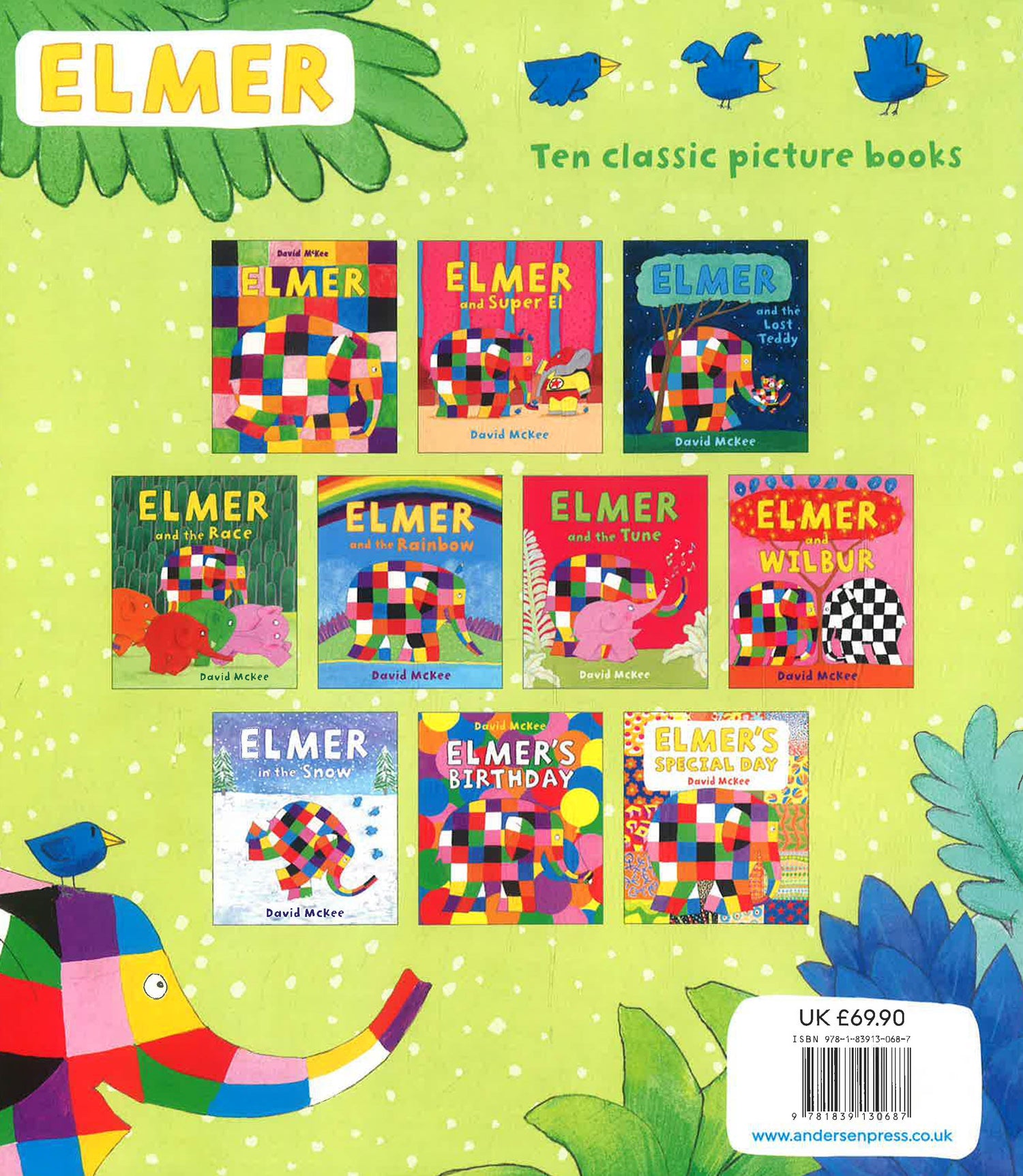 Elmer 10 Book Pack: Elmer, Elmer & The Rainbow, Elmer & The Race, Elme – BookXcess