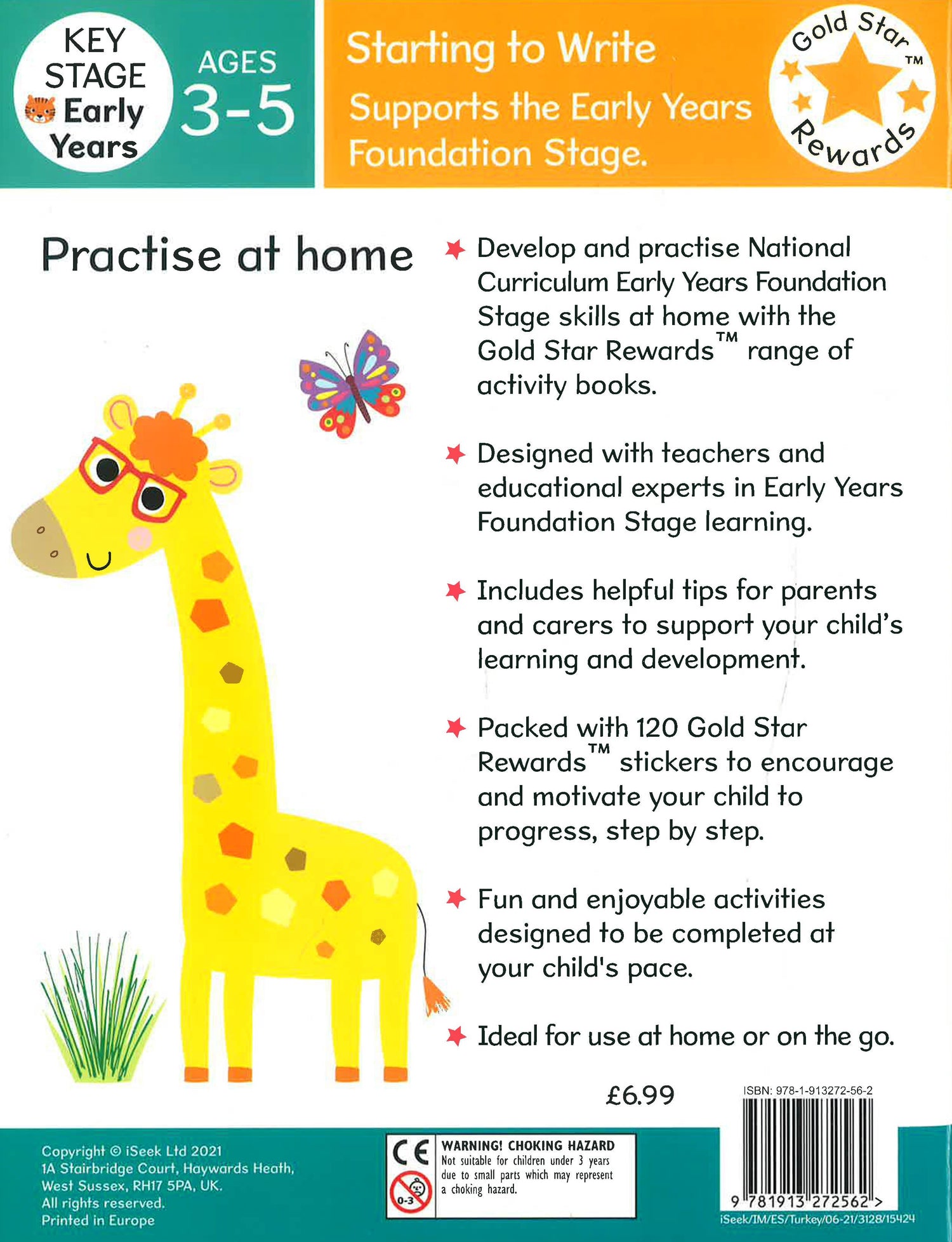 Gold Star Rewards Starting To Write: Ages 3-5 – BookXcess