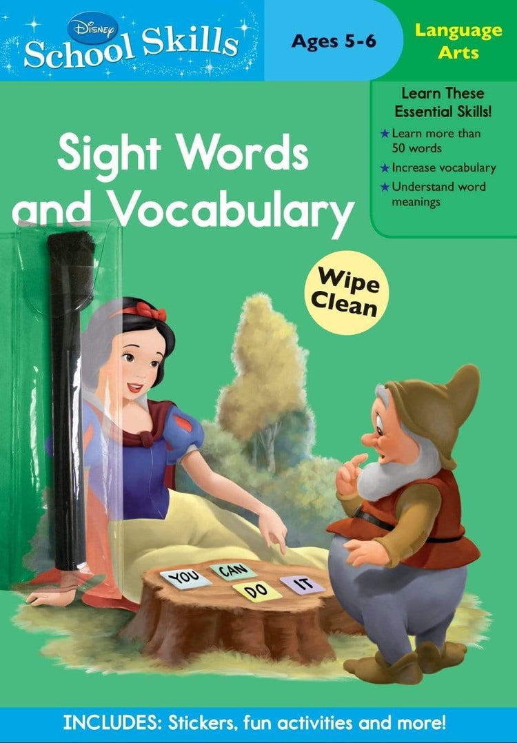 Disney School Skills: Princess Sight Words And Vocabulary – BookXcess
