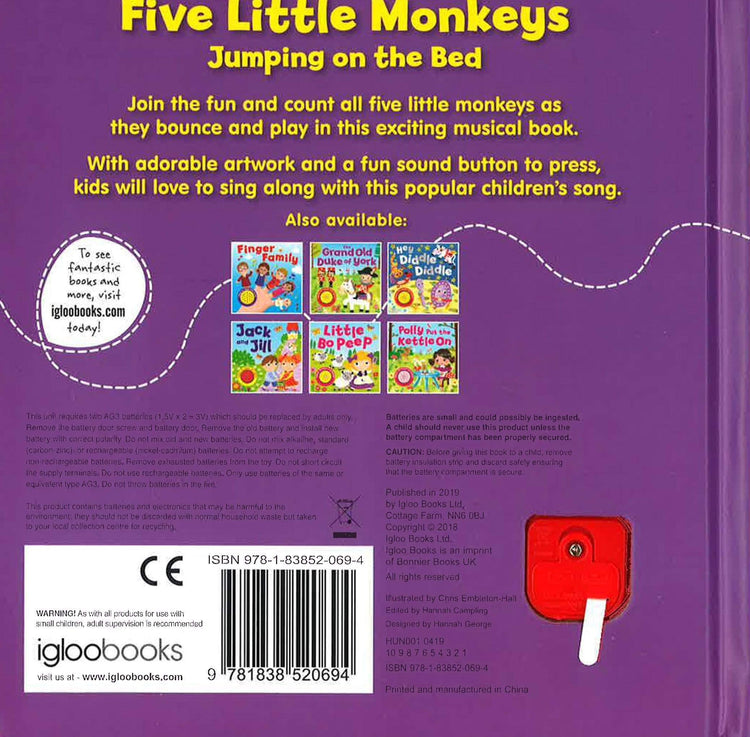 Five Little Monkeys Jumpiing On The Bed – BookXcess