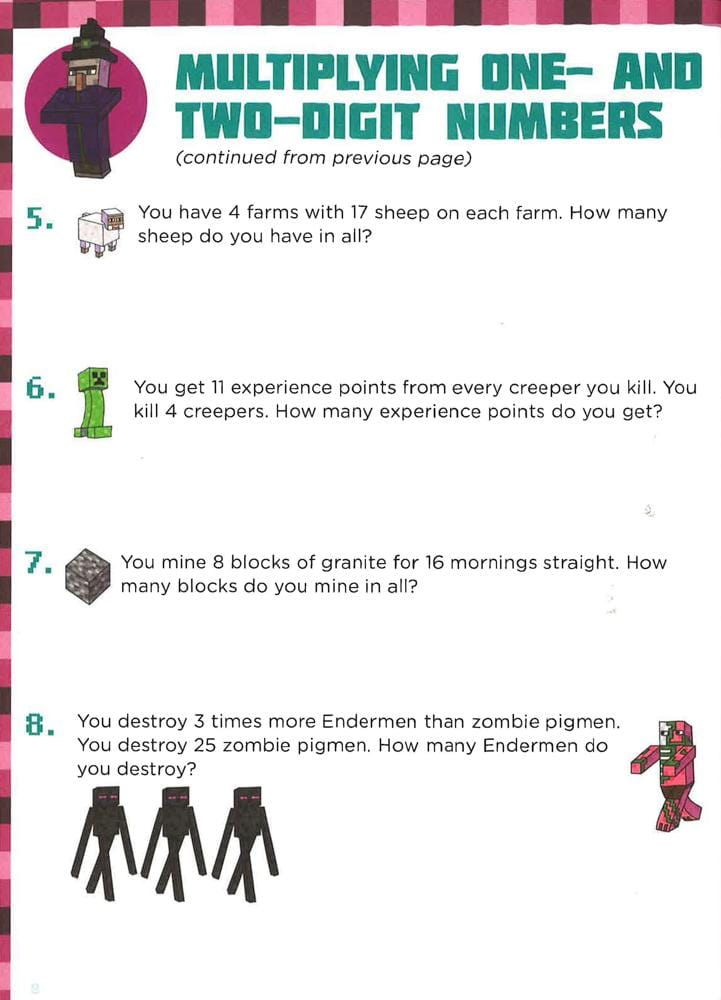 Math For Minecrafters Word Problems: Grades 3-4 – BookXcess